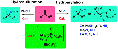 Electrophilic phosphonium cations catalyze hydroarylation and ...