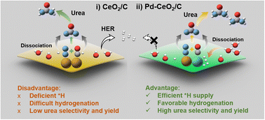 Electroreduction of N2 and CO2 to urea via Pd-assisted hydrogenation on ...