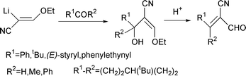 A general α-cyanoformylation using α-litho-β-ethoxyacrylonitrile ...