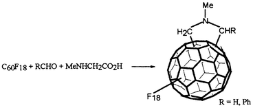 Products from the reaction of C60F18 with sarcosine and aldehydes: the ...