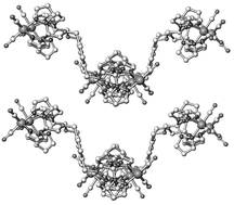 Supramolecular structure of {C6H2[CH2OCH2C(pz)3]4[Mn(CO)3]4}(BF4)4 ...