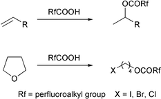 Clean synthesis of F-carboxylic esters of sec-alcohols and ω-haloalkyl ...