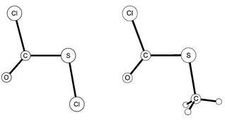 Structural and vibrational properties of ClC(O)SY compounds with Y = Cl ...