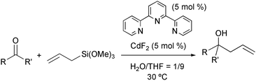 Allylation reactions of carbonyl compounds using an organosilicon ...