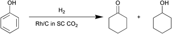 Catalytic ring hydrogenation of phenol under supercritical carbon ...