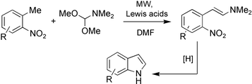 Microwave assisted Leimgruber–Batcho reaction for the preparation of ...
