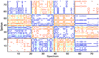 Two-dimensional (2D) correlation coefficient analyses of heavily ...