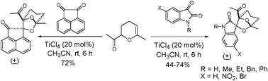 TiCl4 catalyzed tandem construction of C–C and C–O bonds: a simple and ...