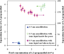 Stability and selectivity of a multiphase membrane, consisting of ...