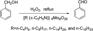 Selective oxidation of benzyl alcohol to benzaldehyde with hydrogen ...