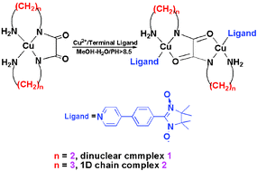Magnetic properties tuned by oxamido bridging ligand derivatives in two ...