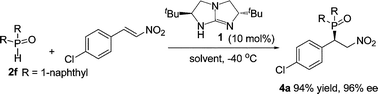 Bicyclic guanidine-catalyzed enantioselective phospha-Michael reaction ...