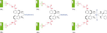 BINAP-Ru and -Rh catalysts covalently immobilised on silica and their ...