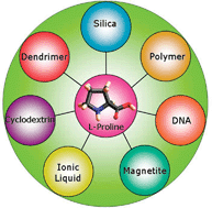 Supported proline and proline-derivatives as recyclable organocatalysts ...