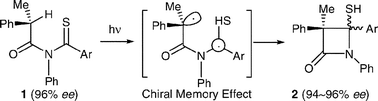Asymmetric synthesis of β-lactams using chiral-memory effect on ...