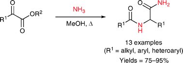 Direct, facile synthesis of N-acyl-α-amino amides from α-keto esters ...