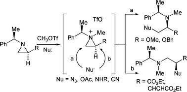 The preparation of stable aziridinium ions and their ring-openings ...