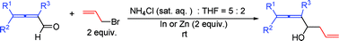 Indium and zinc-mediated Barbier-type addition reaction of 2,3-allenals ...