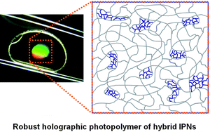 Holographic photopolymers of organic/inorganic hybrid interpenetrating ...