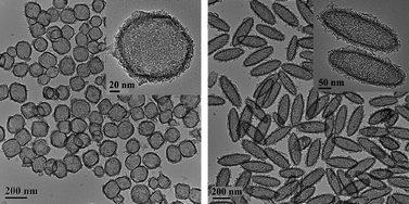 Fabrication of uniform hollow mesoporous silica spheres and ellipsoids ...