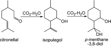 Cyclization of citronellal to p-menthane-3,8-diols in water and carbon ...