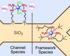 Framework and grafted nickel ethylenediamine complexes in 2D hexagonal ...