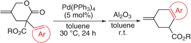 Palladium-catalyzed intramolecular decarboxylative allylic arylation of ...