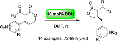 Intramolecular Michael addition reaction for the synthesis of ...