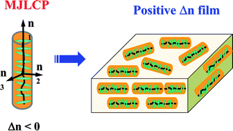 Special positive birefringence properties of mesogen-jacketed liquid ...