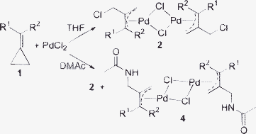 PdCl2-promoted reactions of diaryl-substituted methylenecyclopropanes ...