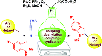 Sequential coupling/desilylation–coupling/cyclization in a single pot ...