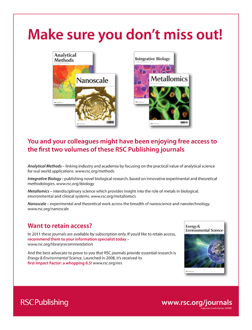 Back cover - Analyst (RSC Publishing)