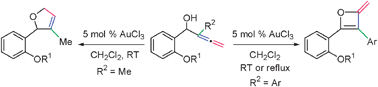 Fascinating reactivity in gold catalysis: synthesis of oxetenes through ...