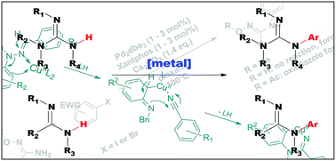 Transition metal-catalyzed N-arylations of amidines and guanidines ...
