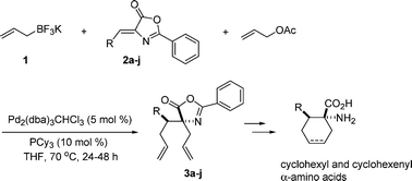 Amphiphilic allylation of arylidene-1,3-oxazol-5(4H)-one using bis-π-allylpalladium complexes ...