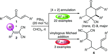 Phosphine-catalyzed [4 + 2] annulation and vinylogous addition ...