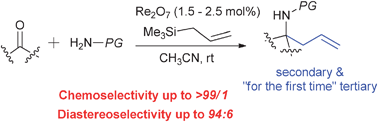 Re2O7-catalyzed three-component synthesis of protected secondary and ...