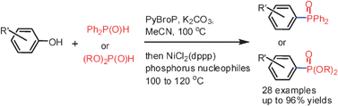Ni-catalyzed construction of C–P bonds from electron-deficient phenols ...