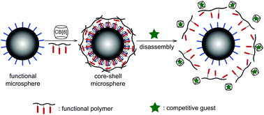 A supramolecular route towards core–shell polymeric microspheres in water via cucurbit[8]uril ...