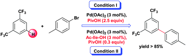 Pd(OAc)2 catalyzed direct arylation of electron-deficient arenes ...