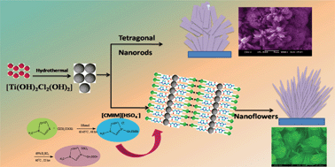 Hydrothermal synthesis of rutile TiO2 nanoflowers using Brønsted Acidic Ionic Liquid [BAIL ...