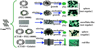 Modifiers-assisted formation of nickel nanoparticles and their ...