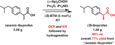 Non-enzymatic dynamic kinetic resolution of racemic α-arylalkanoic ...