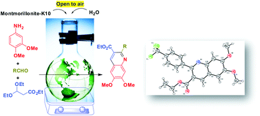 Construction of a quinoline ring via a 3-component reaction in water ...