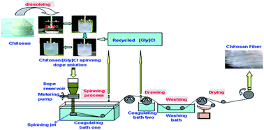 Preparation of high strength chitosan fibers by using ionic liquid as ...