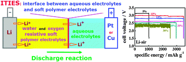 Lithium–air and lithium–copper batteries based on a polymer stabilized ...