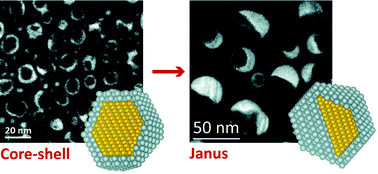 Transition from core–shell to Janus chemical configuration for ...