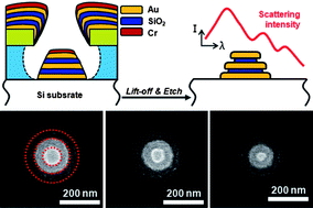 Three-tiered Au nano-disk array for broadband interaction with light ...