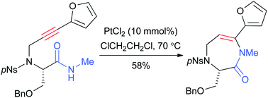 Platinum catalyzed 7-endo cyclization of internal alkynyl amides and ...