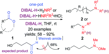 Reductive hydroxyalkylation/alkylation of amines with lactones/esters ...
